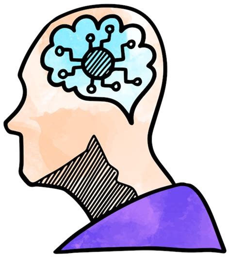 Premium Vector Watercolor Style Artificial Intelligence Concept Icon