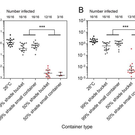 Wolbachia Density Of A Females And B Males Reared In Different