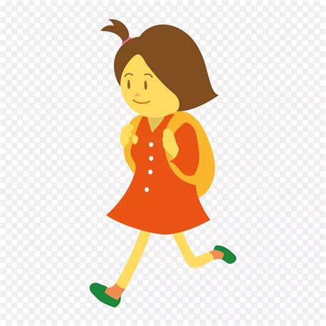 背书包上学的卡通女孩png图片素材下载图片编号akywrzkq 免抠素材网