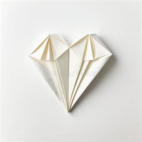 Ai Generativo Estatua Del Corazón De Papel Origami Sobre Un Fondo