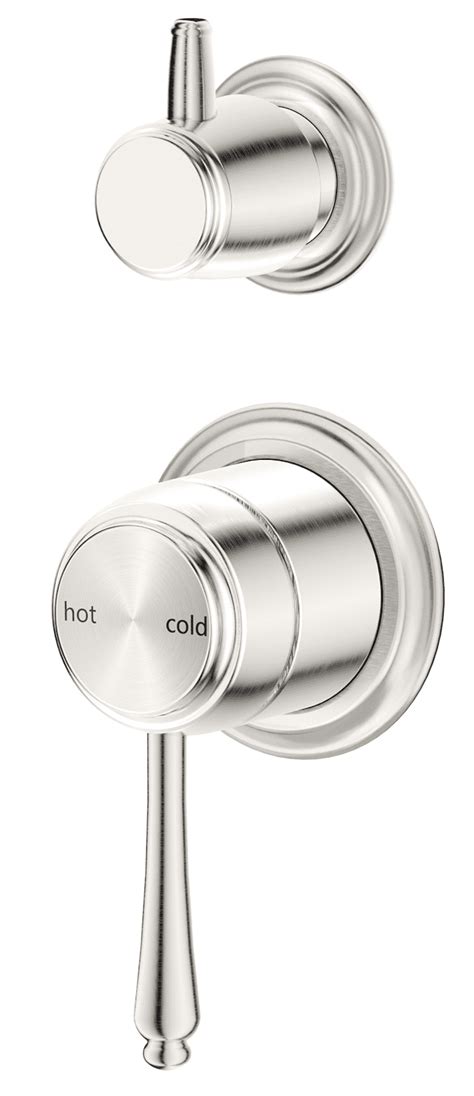 Mica Heritage Shower Mixer Diverter Trim Kit Only Brushed Nickel