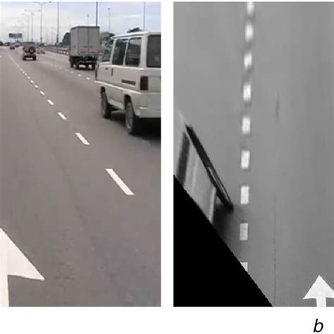 inverse perspective mapping a input road image b output road