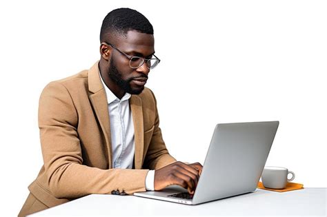 Man Using Laptop Computer Sitting Premium Photo Rawpixel