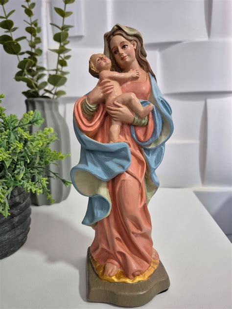 Nossa Senhora Mãe Dos Homens Em Gesso 20 Cm Elo7