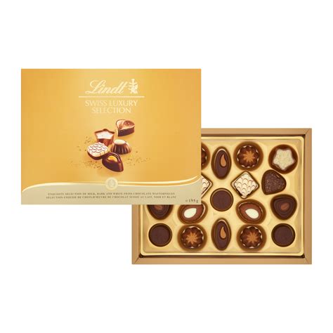 Lindt Swiss Luxury Selection Assorted Pralines Box 195g Lindt