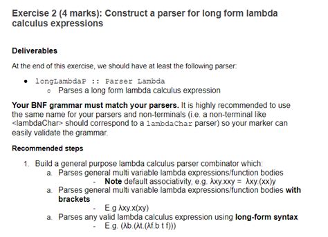 Exercise I Parses A String Representing A Chegg