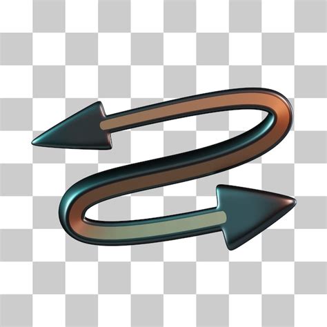 Premium Psd Twirl Double Arrow 3d Icon
