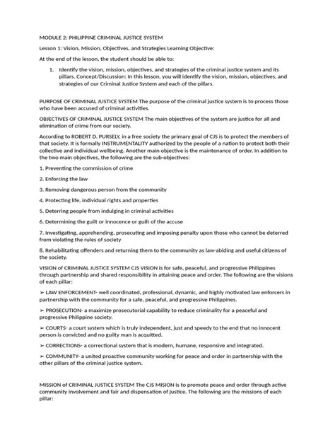 Lecture Notes Criminal Justice System 1 Pdf Plea Prosecutor