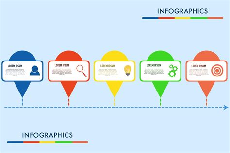 Infographic Business Process Steps With Options Business Data Visualization With Icons Can Be