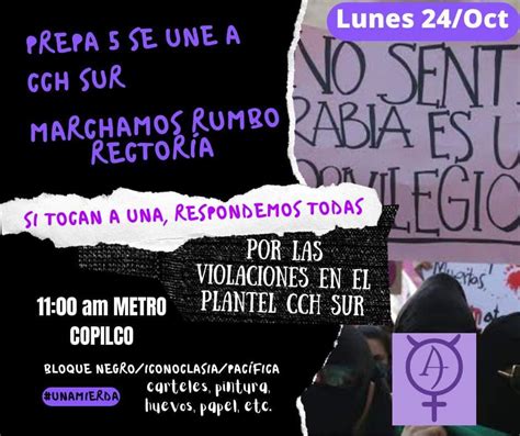 Anuncian colectivos del CCH Sur manifestación frente a la Rectoría de
