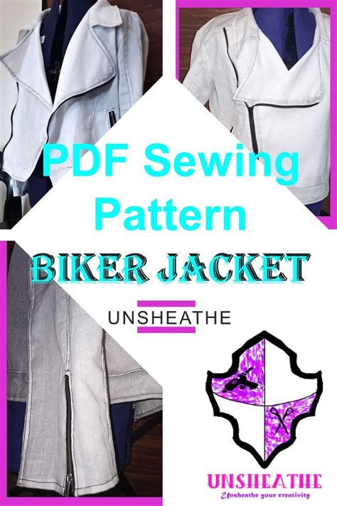 Biker Jacket Sewing Pattern Jacket Pattern Sewing Pdf Sewing Patterns