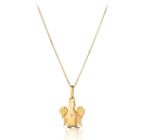 Collana Angelo Oro Giallo E Diamanti Roberto Giannotti Nkt264 Guarino