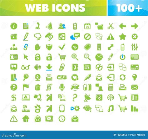 Web And Communication Icons Set Stock Vector Illustration Of Download Chart 13260856