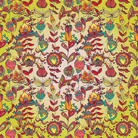 Seamless Texture With Flowers Scroll Texture Pattern Vector Scroll
