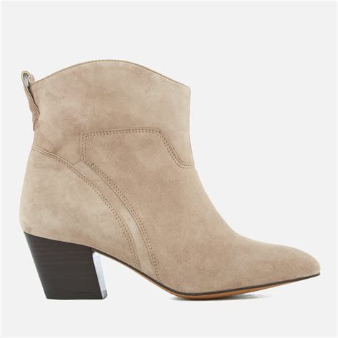 Hudson London Womens Karyn Suede Heeled Ankle Boots Taupe Free Uk