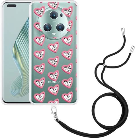 Cazy Hoesje Met Koord Geschikt Voor Honor Magic Pro Hartjes Met Stippen Bol