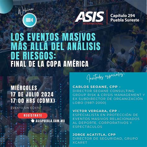 Los Eventos Masivos Mas Alla Del Analisis De Riesgos Cosepa