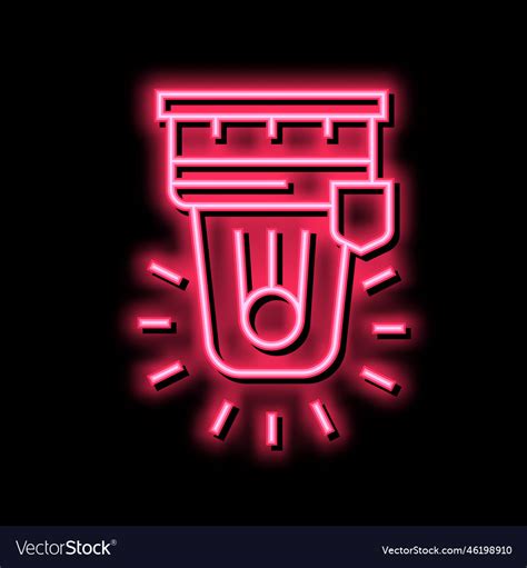 Alarm Signalization Neon Glow Icon Royalty Free Vector Image