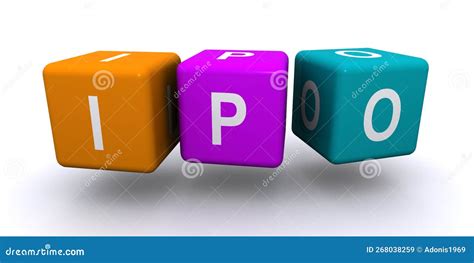 Ipo Word Block On White Stock Illustration Illustration Of Banking