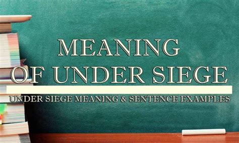 Under Siege Meaning Sentence Examples