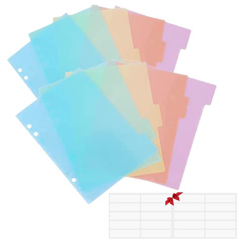 buy otcraft 20pcs a5 size dividers for 6 ring binder with reinforced