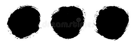 Trazo De Brocha Circular Vectorial Fondo Grueso Para Un Cartel Vector