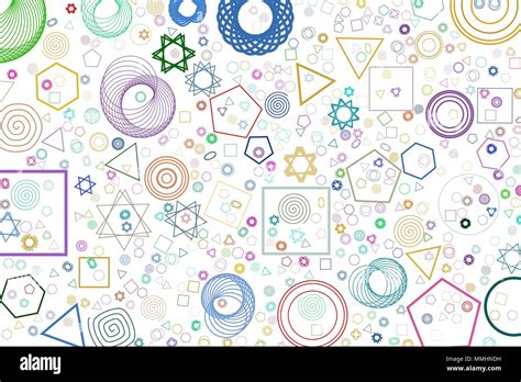 Color Abstract Mixed Pattern Generative Art Background No Overlaping Vector Illustration