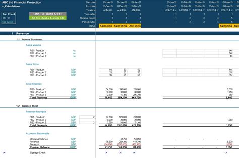 Generic Startup Financial Projection 3 Statement Excel Model Template