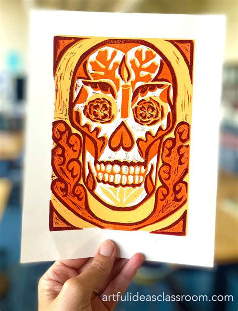 Exploring Calaveras Reductive Printmaking Project
