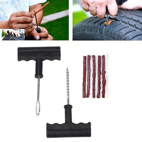 7 Teiliges Universal Reifenpannen Reparaturset Mit Reparaturstopfen