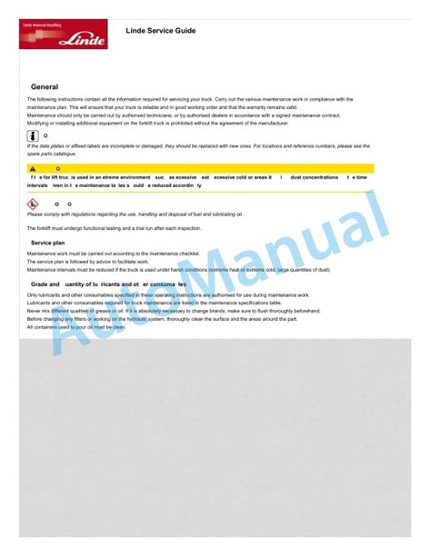 Linde 1131 03 Mt15b Production Site Xiamen Operating Instructions Sn