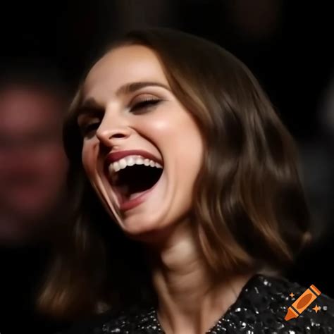 Natalie Portman Laughing Joyfully With Sparkling Eyes On Craiyon