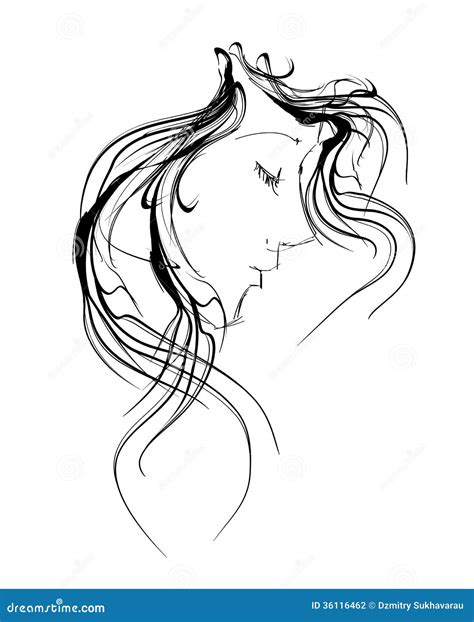 Beauty Girl Face Stock Vector Illustration Of Head Icon 36116462