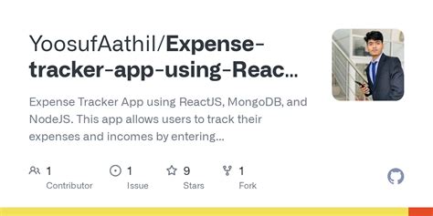 Github Yoosufaathilexpense Tracker App Using React Js Expense Tracker App Using Reactjs