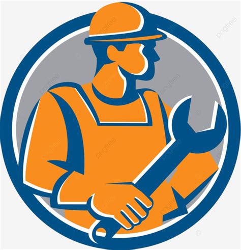 建築工人扳手圓卡通工具工業男 向量 工具 工業的 男性向量圖案素材免費下載，png，eps和ai素材下載 Pngtree