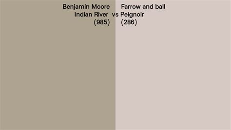 Benjamin Moore Indian River 985 Vs Farrow And Ball Peignoir 286