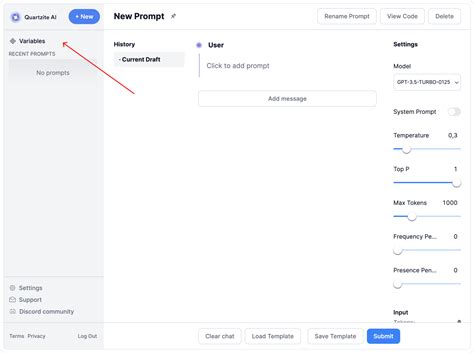 Using Prompt Variables