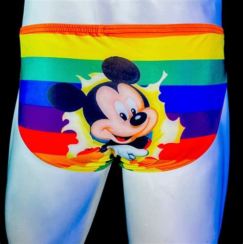 Mickey Mouse Mens Swim Mini Briefs Etsy