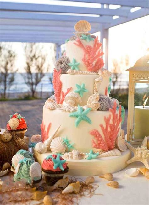 11 Spectacular Designs Of Beach Wedding Cake For Your Vows