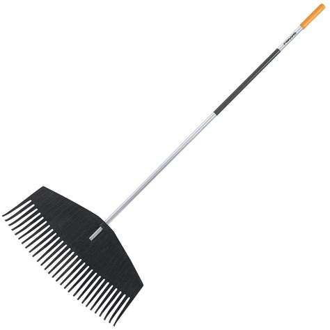 Fiskars 24 In Poly Leaf Rake With 60 In Aluminum Handle 29 Tine
