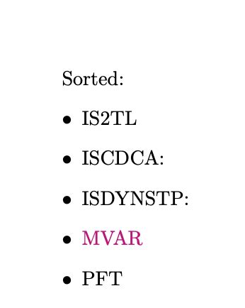 Color Alphabetically Display The Items In Itemize TeX LaTeX Stack