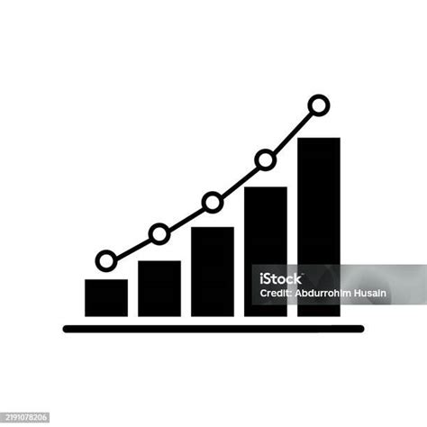 꺾은선형 차트 조합이 있는 막대 차트 아이콘입니다 검은 차트 아이콘 벡터 일러스트 레이 션 성장 통계 아이콘 그림입니다 0명에 대한 스톡 벡터 아트 및 기타 이미지 Istock