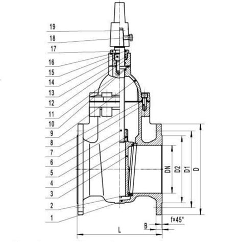 Good Quality BS Ductile Iron Gate Valve Type B Supplier