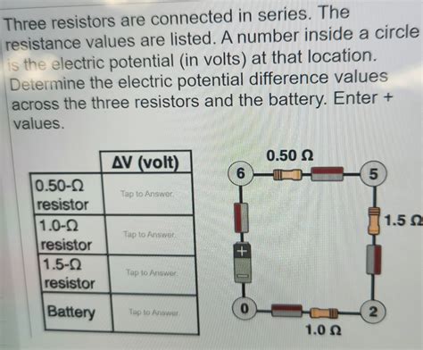 Solved Three Resistors Are Connected In Series The