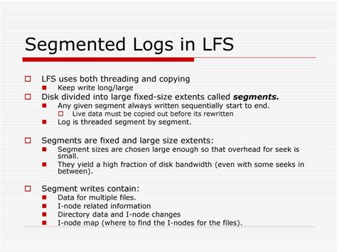 The Design And Implementation Of A Log Structured File System Ppt