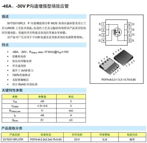 P Mos管怎么选型，p型mos管选型表！ 深圳骊微电子