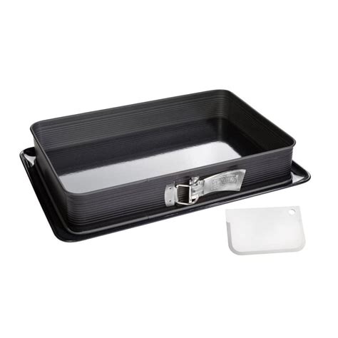 Cheap Rectangular Springform Pan In Enamelled Steel 42 X 29 Cm And Its