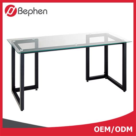 Modern Tempered Glass Computer Desk 2009 China Office Desk And