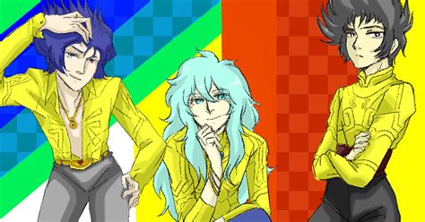 聖闘士星矢 年中組でスタイリッシュ黄金聖衣 夜中多忙のイラスト Pixiv