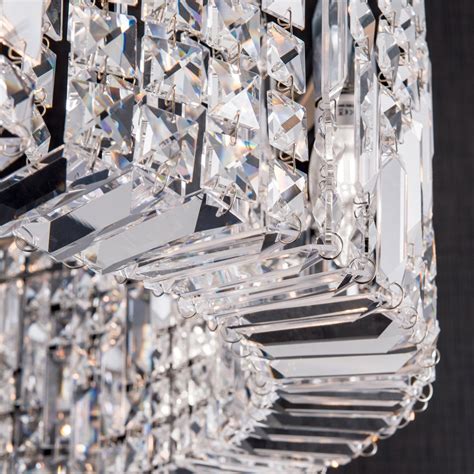 Sparkling Crystalhanging Lamp Ring 80 Cm Chrome Lights Ie
